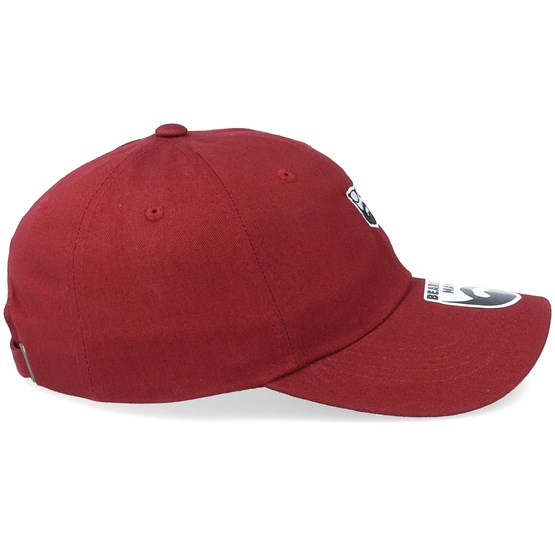 Badge Logo Maroon Dad Cap - Bearded Man caps - Hatstoreworld.com