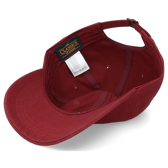 Badge Logo Maroon Dad Cap - Bearded Man caps - Hatstoreworld.com