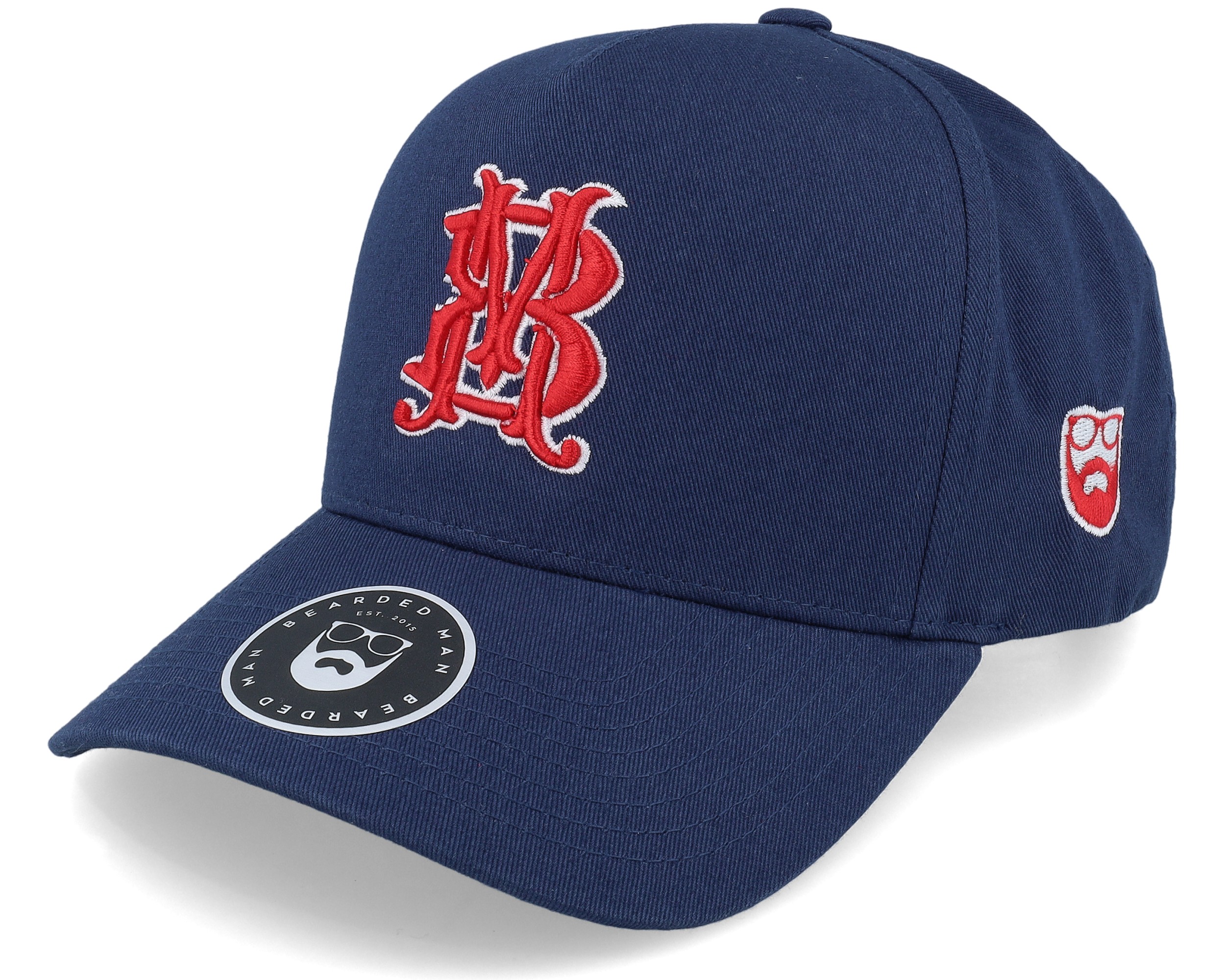 Monogram Curved A-Frame Navy Adjustable - Bearded Man caps ...
